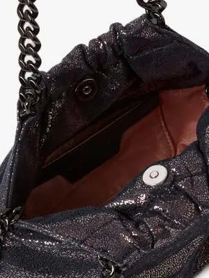 Stella McCartney Falabella Eco Shiny Dotted Chamois Fabric Shoulder Bag