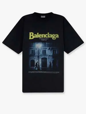 Balenciaga The Address Cotton Tshirt - Black