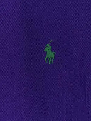 Polo Ralph Lauren Cotton Polo Shirt With Frontal Embroidered Logo - Purple