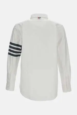 Thom Browne Camicia Oxford Con Dettaglio 4 Righe - Bianco
