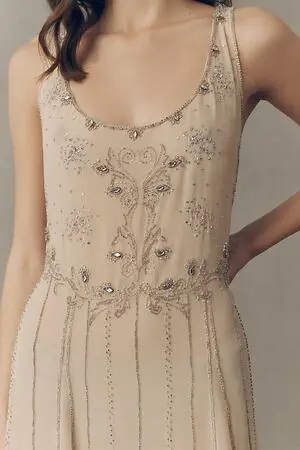 Rixo Silvanna Scoop-neck Beaded Maxi Dress