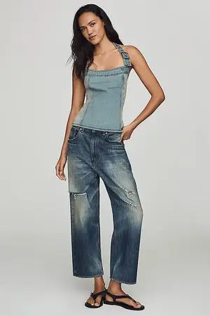 PILCRO Denim Halter Top