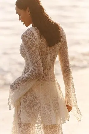 CELANDINE Lacy Long-sleeve Top