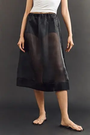MARE MARE Sheer Organza Midi Skirt