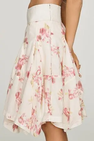 Anthropologie Cotton Hanky-hem Skirt