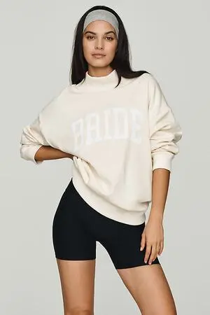 Anthropologie Cotton Funnel-neck Sweatshirt - Cream