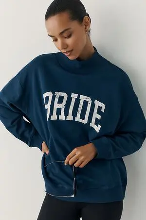 Anthropologie Bride Mockneck Sweatshirt - Navy