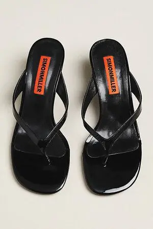 SIMONMILLER Beep Flip-flop Kitten Heel Sandals - Black