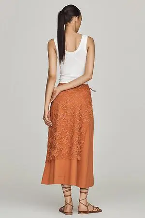 MARE MARE Lace Overlay Midi Skirt