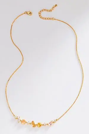 Anthropologie Mixed Stone Necklace - Pink Pattern