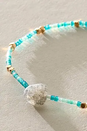 Free People Beaded Gemstone Bracelet - Blue
