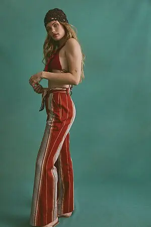 MATTHEW WILLIAMSON X FREE PEOPLE Mirador Striped Bootcut