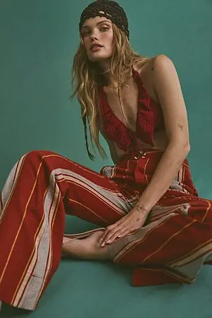MATTHEW WILLIAMSON X FREE PEOPLE Mirador Striped Bootcut
