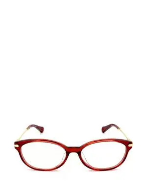 Chloé Oval Frame Eyeglasses - Red