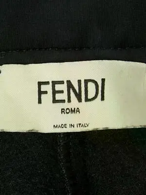 Fendi Velvet Trim Stirrup Hem Trousers