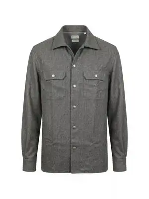 Brunello Cucinelli Press-stud Wool Shirt