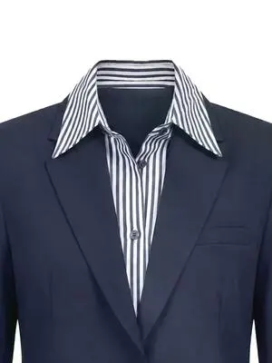 Rag & Bone Frank Mixed-media Single-breasted Wool Blazer