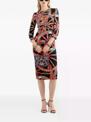 Dolce & Gabbana Carretto Print Charmeuse Dress