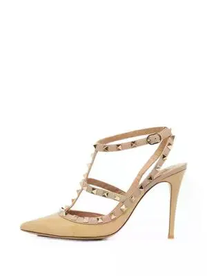 Valentino Garavani Rockstud Pointed-toe Pumps - Neutrals