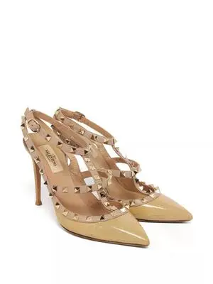 Valentino Garavani Rockstud Pointed-toe Pumps - Neutrals