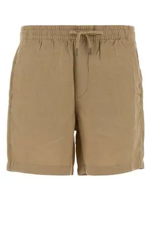 Polo Ralph Lauren Beige Linen Bermuda Shorts - Light Brown