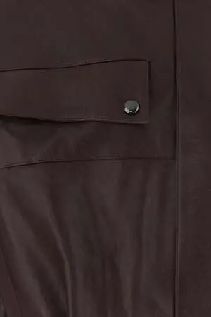 Magda Butrym Burgundy Leather Oversize Jacket