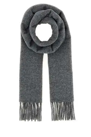 JIL SANDER Dark Wool Scarf - Grey