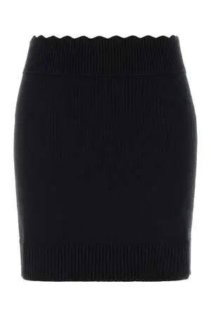 Chloé Wool Blend Mini Skirt - Black