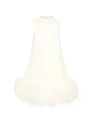 Rachel Gilbert Feather-trim Mini Dress