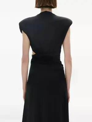 Rachel Gilbert Gathered Crystal-embellished Gown