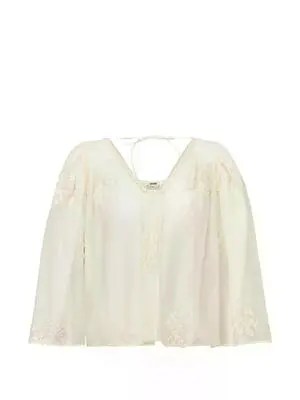 DRYKORN Ismara Embroidered Lace Trim Blouse