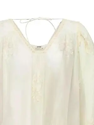 DRYKORN Ismara Embroidered Lace Trim Blouse