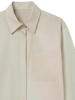 OFLAB Vicky Cropped Shirt - Neutrals