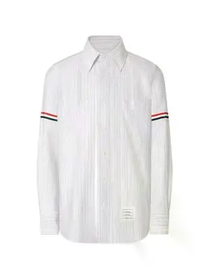 Thom Browne Madras Oxford Striped-armband Shirt