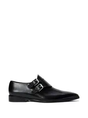 Polo Ralph Lauren Leather Monk Shoes - Black