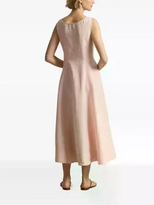 Polo Ralph Lauren Striped Linen Midi Dress - Pink