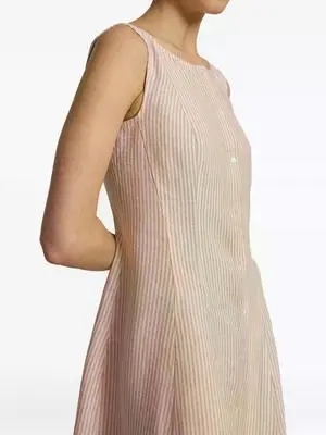 Polo Ralph Lauren Striped Linen Midi Dress - Pink