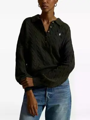 Polo Ralph Lauren Cable Knit Buttoned Top