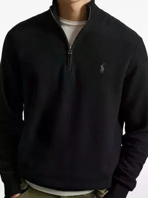 Polo Ralph Lauren Mesh-knit Quarter-zip Sweater