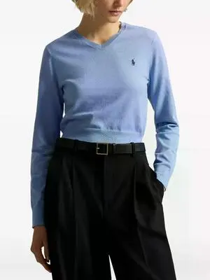 Polo Ralph Lauren Embroidered Logo V-neck Sweater