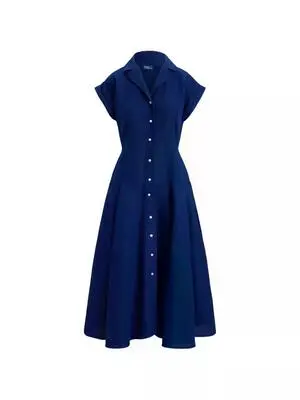 Polo Ralph Lauren Linen A-line Shirt Dress - Blue
