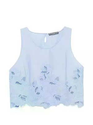 Ermanno Scervino Broderie Anglaise Cropped Top