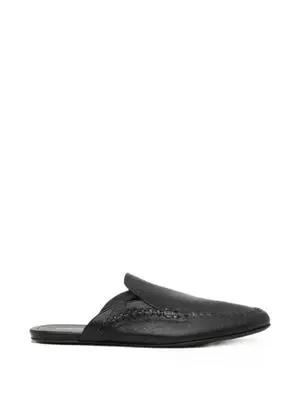 ANN DEMEULEMEESTER Whipstitch-trim Loafers - Black