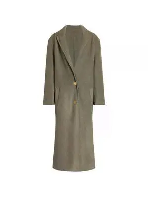 Alberta Ferretti Notched Lapel Button-up Coat