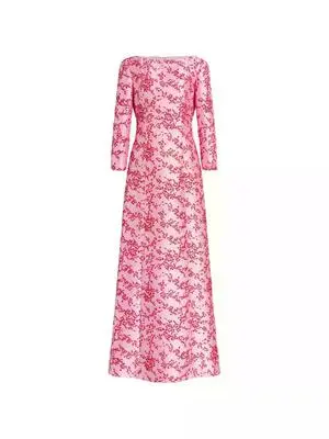 Alberta Ferretti Floral Pattern Maxi Dress - Pink