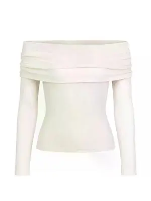 PETAR PETROV Off-shoulder Ribbed Top