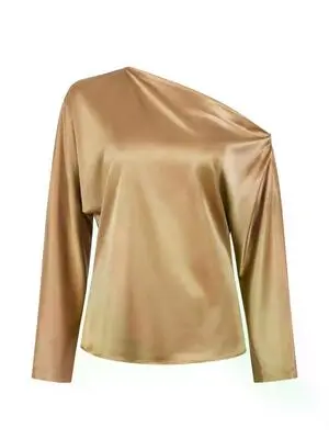 THE SEI Off-shoulder Long-sleeve Blouse - Neutrals