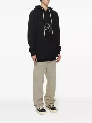 Rick Owens Mirrored Stud Hoodie