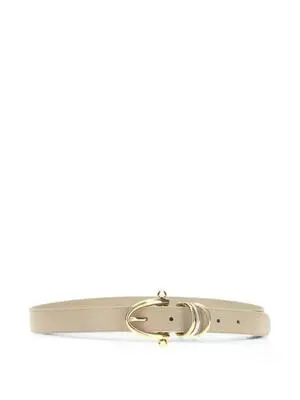 Chloé Beige Leather Belt With Buckle Fastening