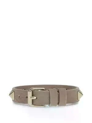 Valentino Garavani Rockstud Leather Bracelet - Neutrals